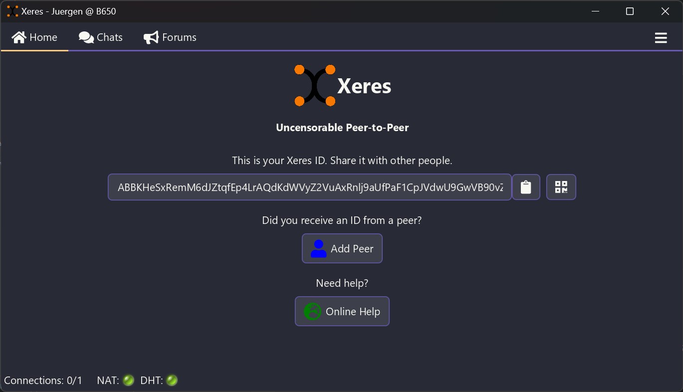 Screenshots – Xeres